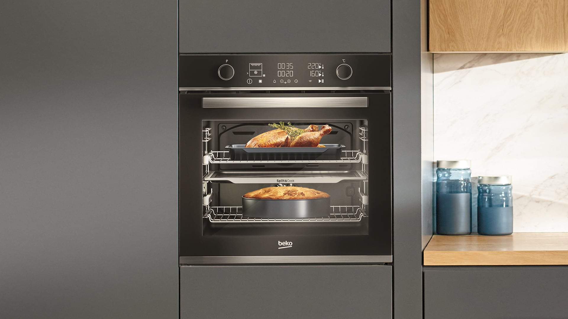 60cm Built-In Single Multi-Function Oven with AeroPerfect™ BBVM13400 ...