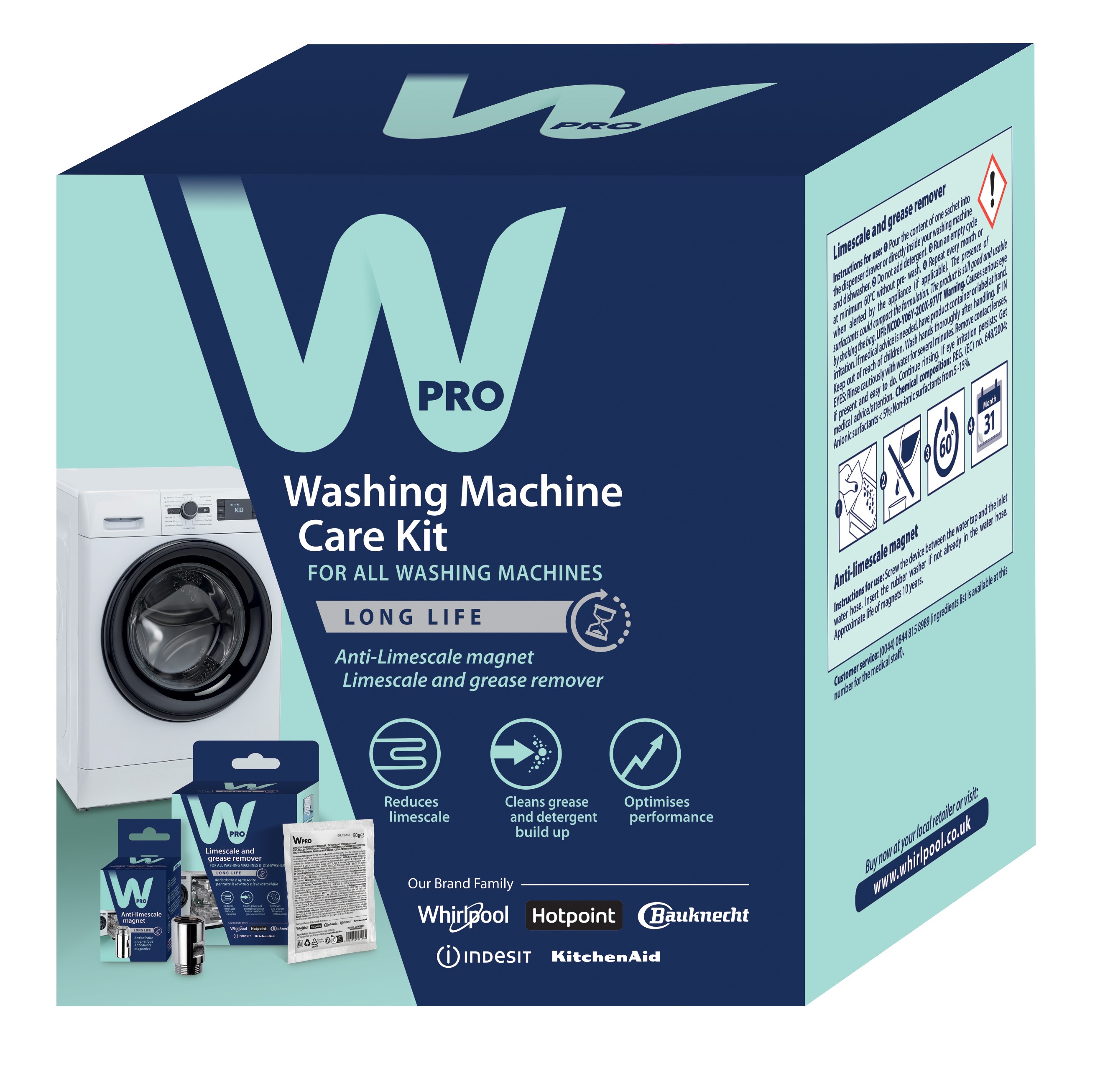 Wpro Washing Machine Care Kit KWU100 | Beko UK