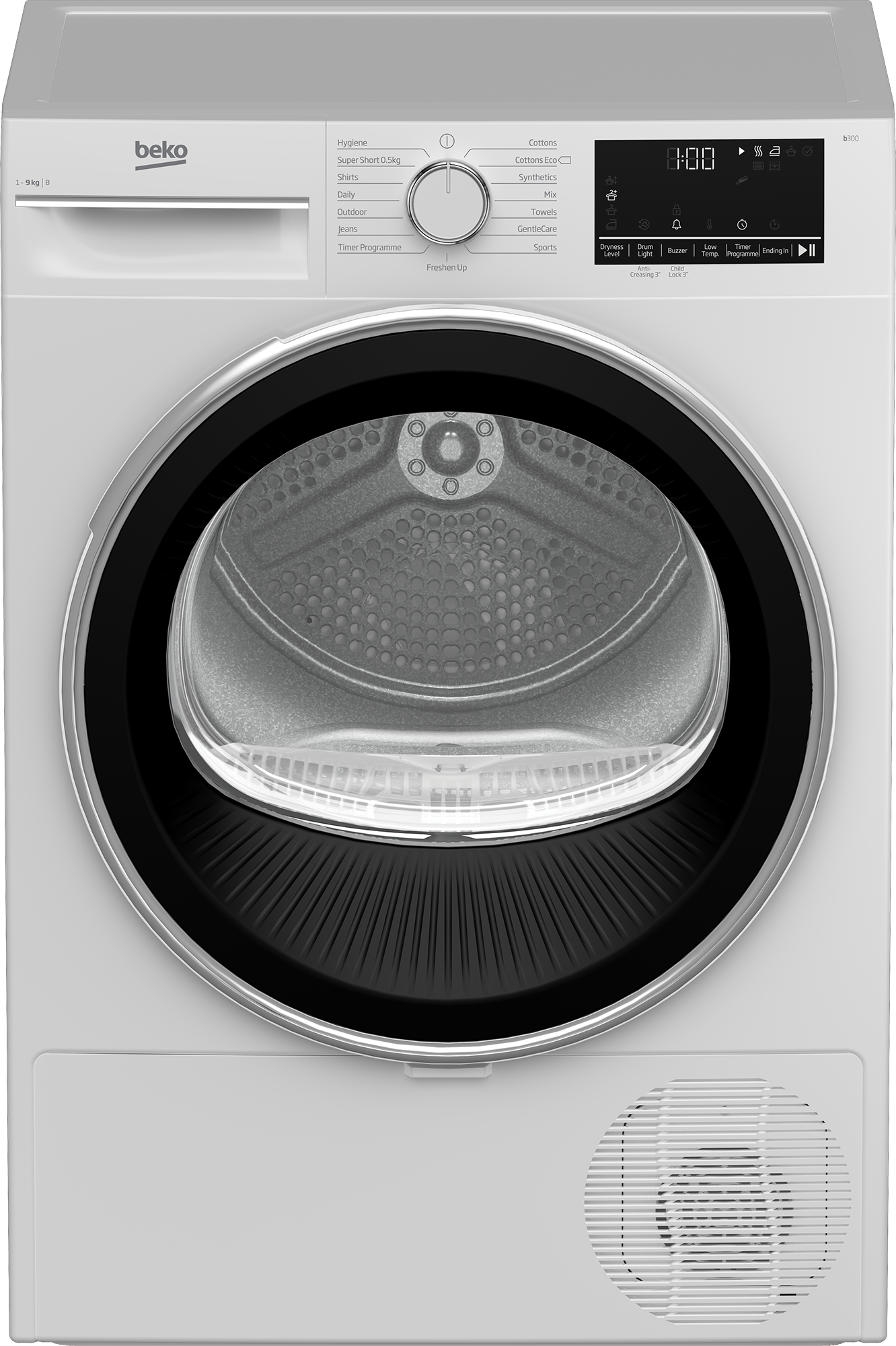 9kg Condenser Tumble Dryer with Sensor Programmes B3T4911D | Beko UK