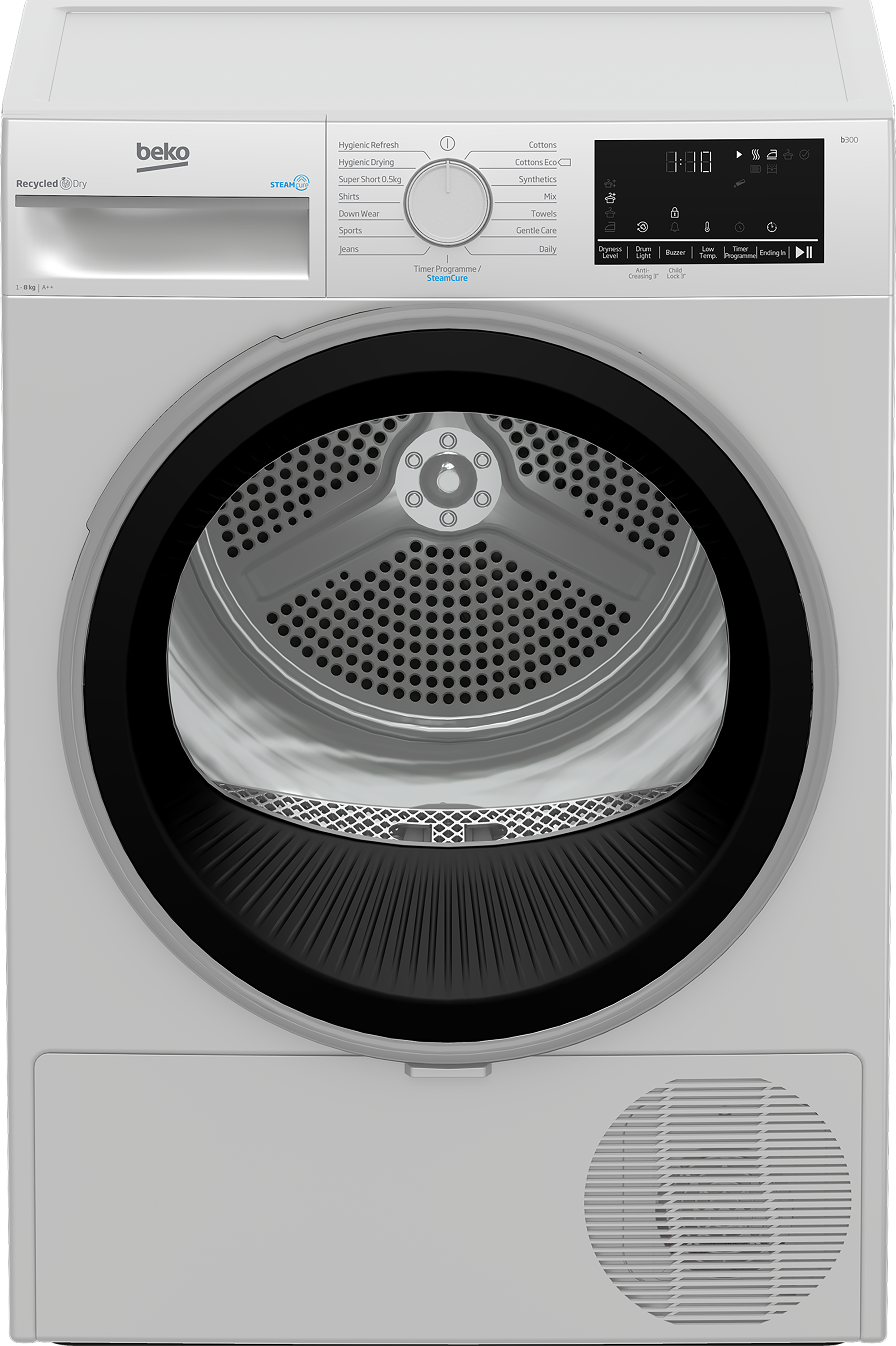 8kg Heat Pump Tumble Dryer with SteamCure B3T48231D | Beko Ireland