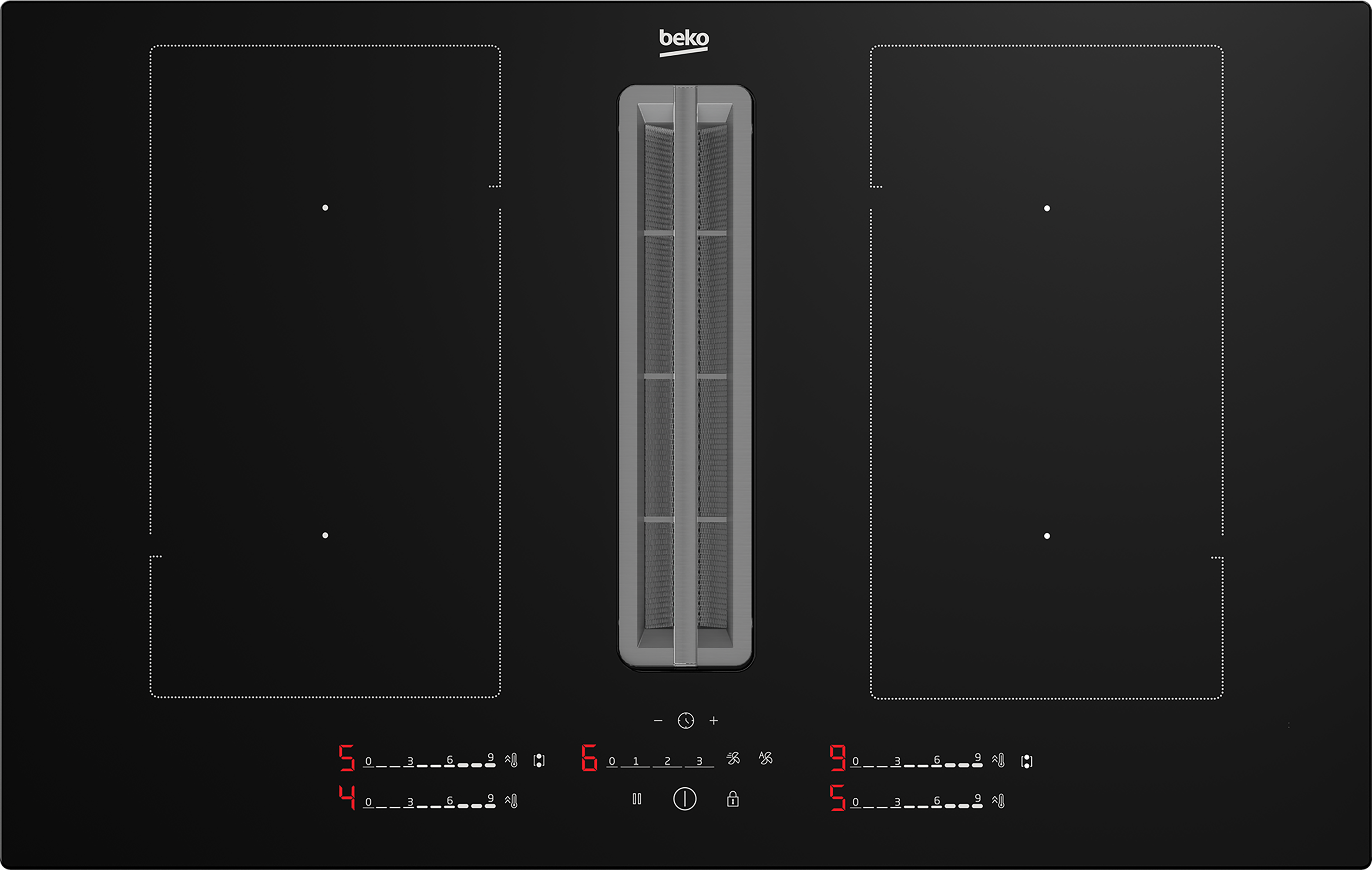 80cm Induction Hob with Integrated Vented Extractor HIXI84700UP | Beko UK
