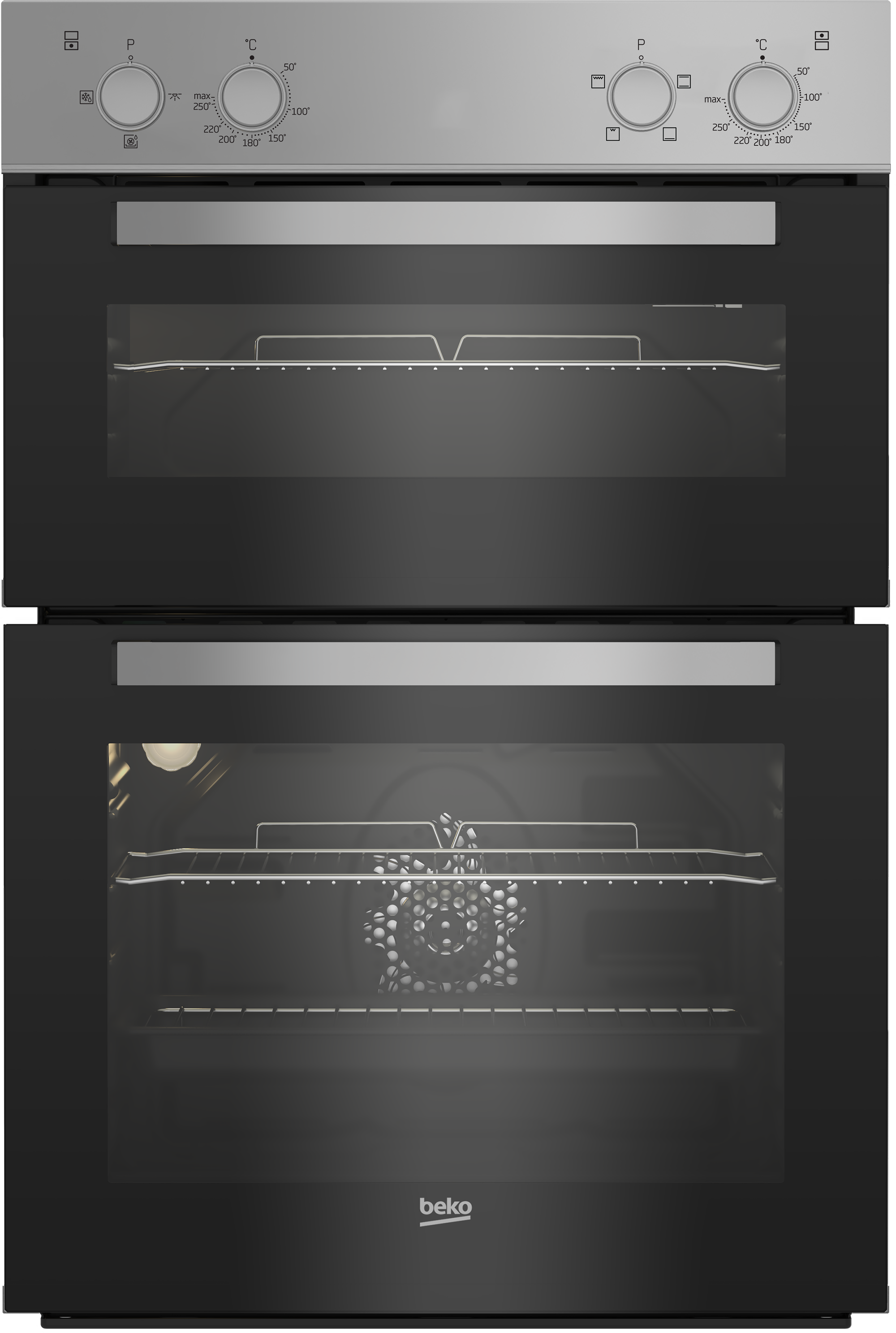 90cm Built-In Double Fan Oven with Easy Grip Knobs BBXDF21000 | Beko UK