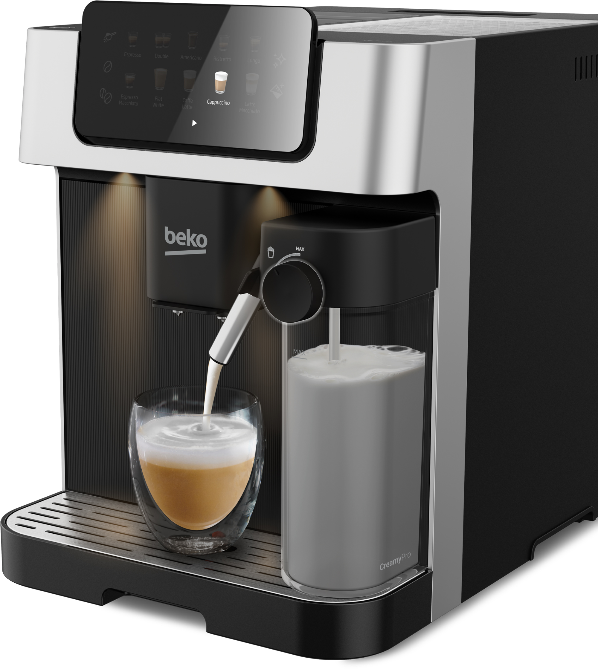CaffeExperto Bean To Cup Coffee Machine with Integrated Milk Jug CEG7304 | Beko UK