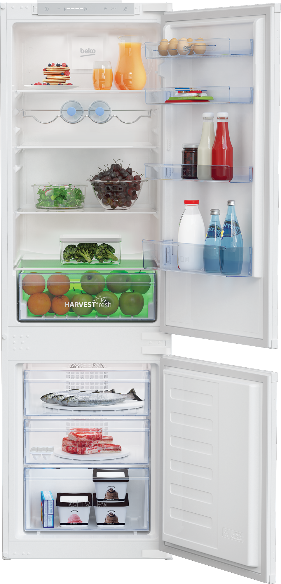 Integrated Frost Free Fridge Freezer with HarvestFresh™ BCFD4V73 | Beko UK