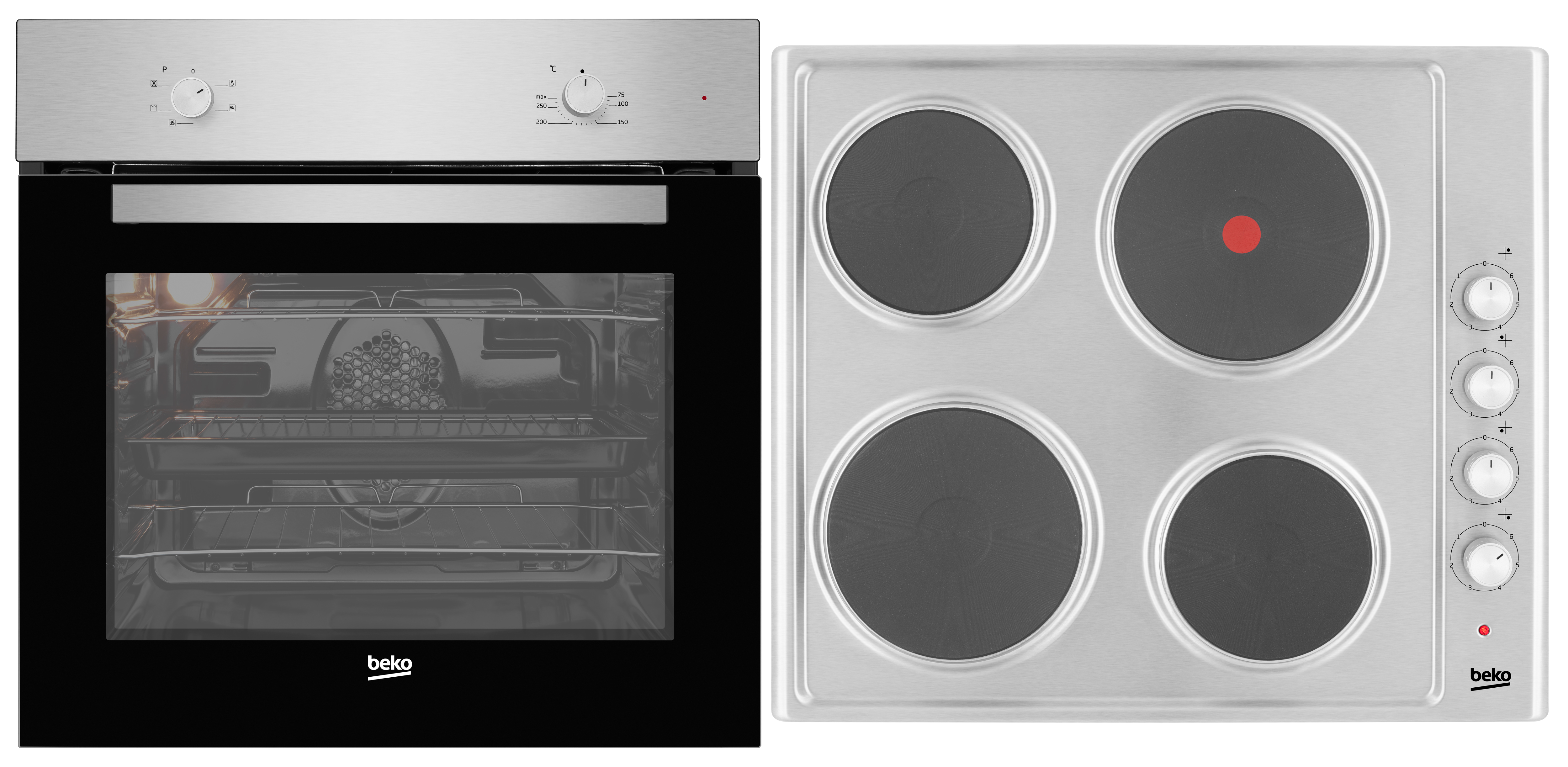 60 cm Fan Built-in Oven and Sealed Plate Hob Pack BSF211S | Beko UK